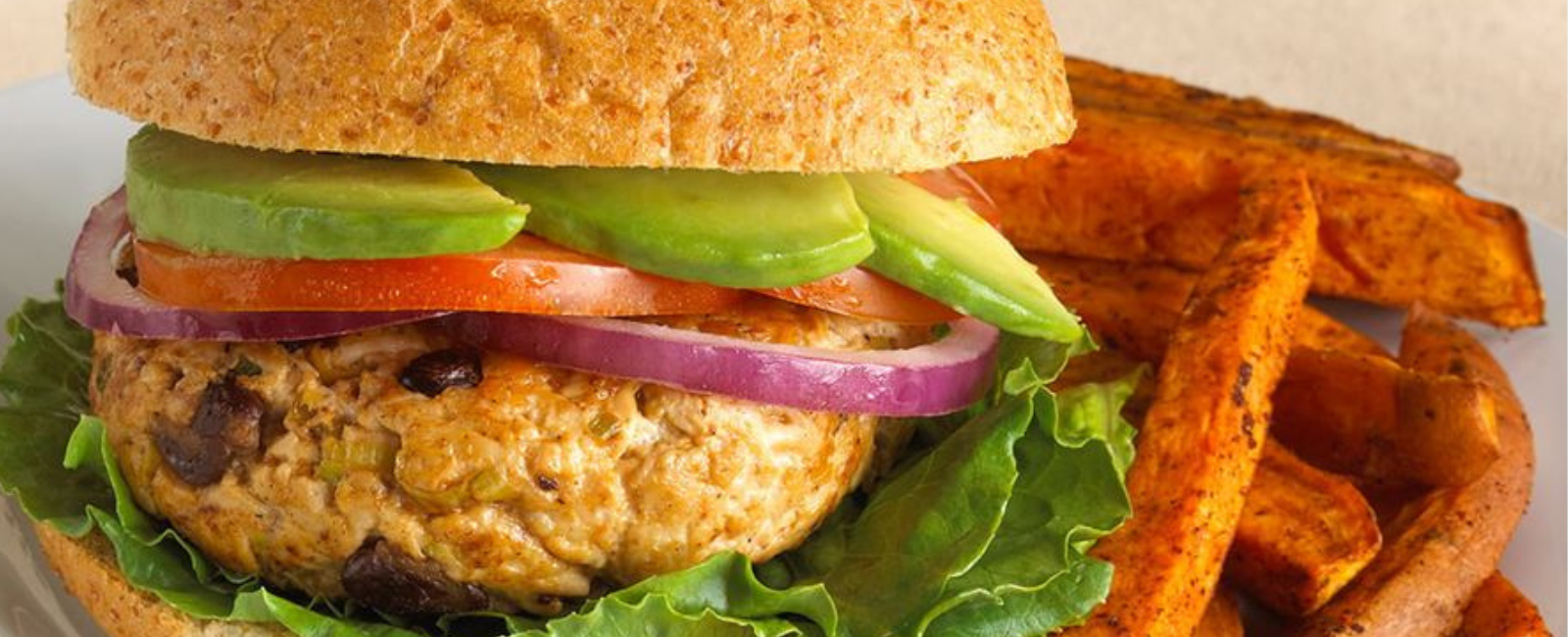 Southwest Turkey Burger and Sweet Potato Fries | CarePartners of ...